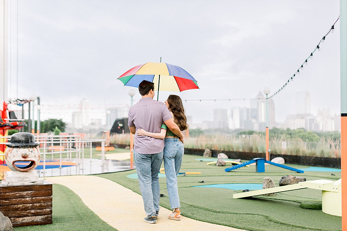 Fun and Colorful Ponce City Market Rooftop Engagement | abbybyrd.com